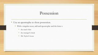 Apostrophes | PPTX