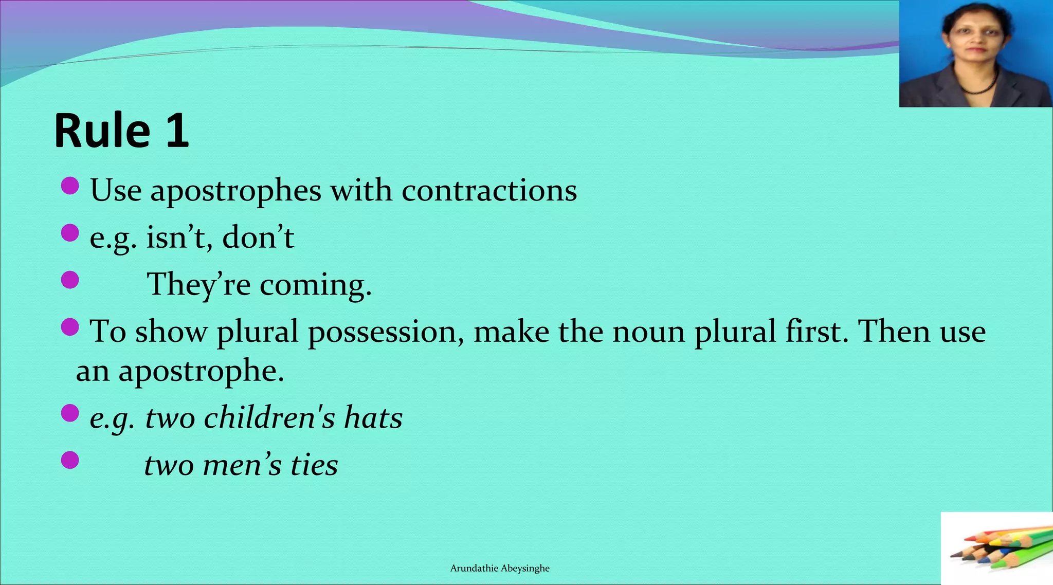 Apostrophes and Dashes | PPT