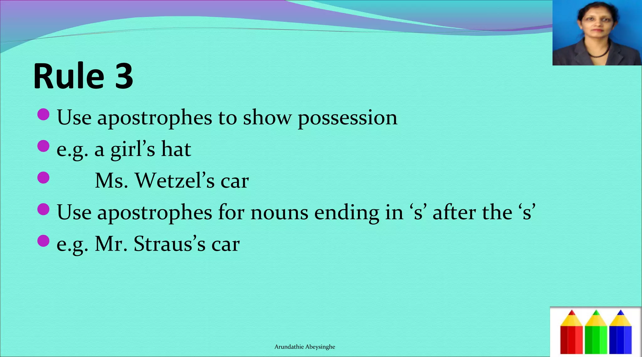 Apostrophes and Dashes | PPT