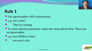 Apostrophes and Dashes | PPT