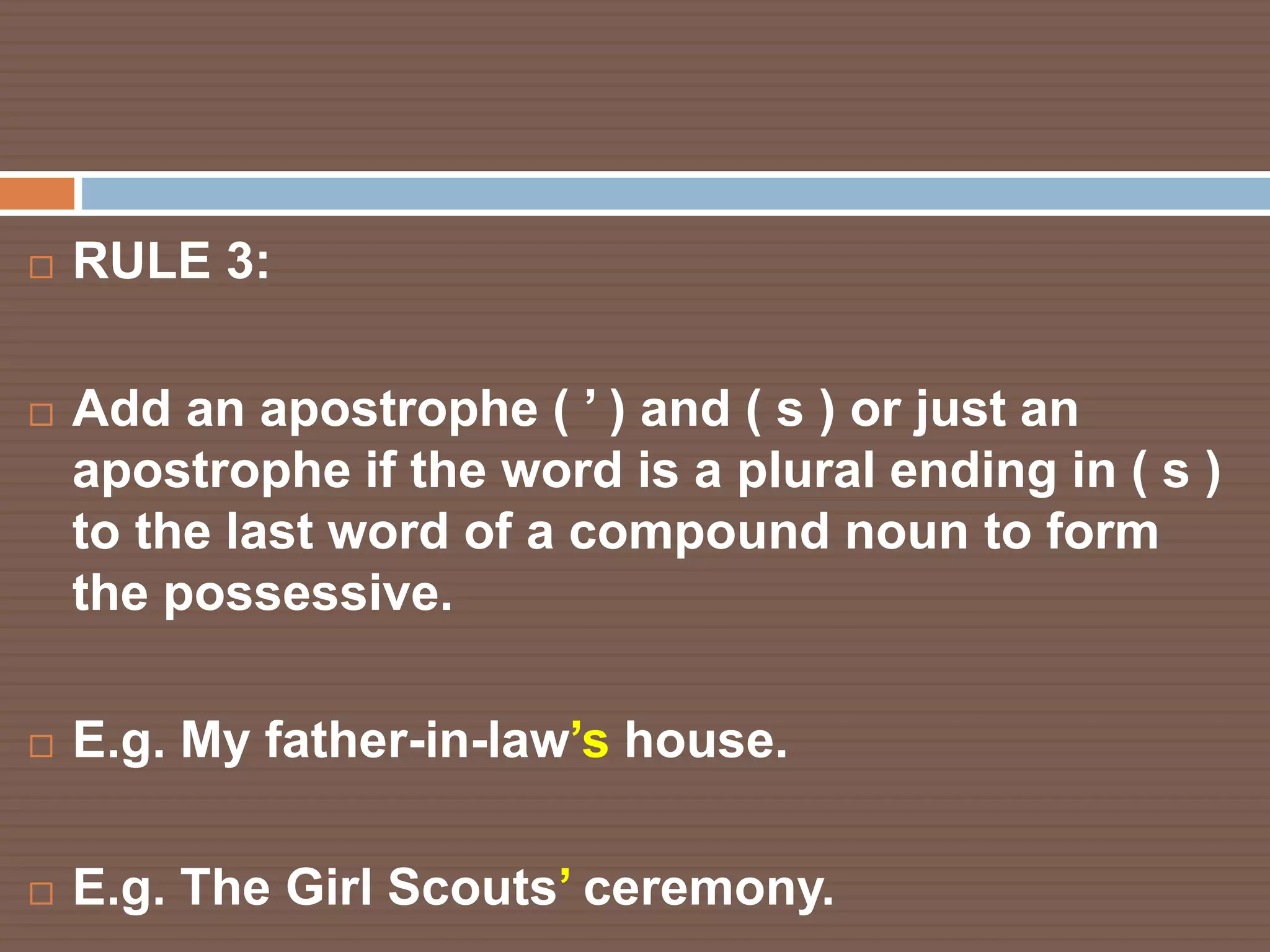 Apostrophes, brackets, and parentheses | PPTX