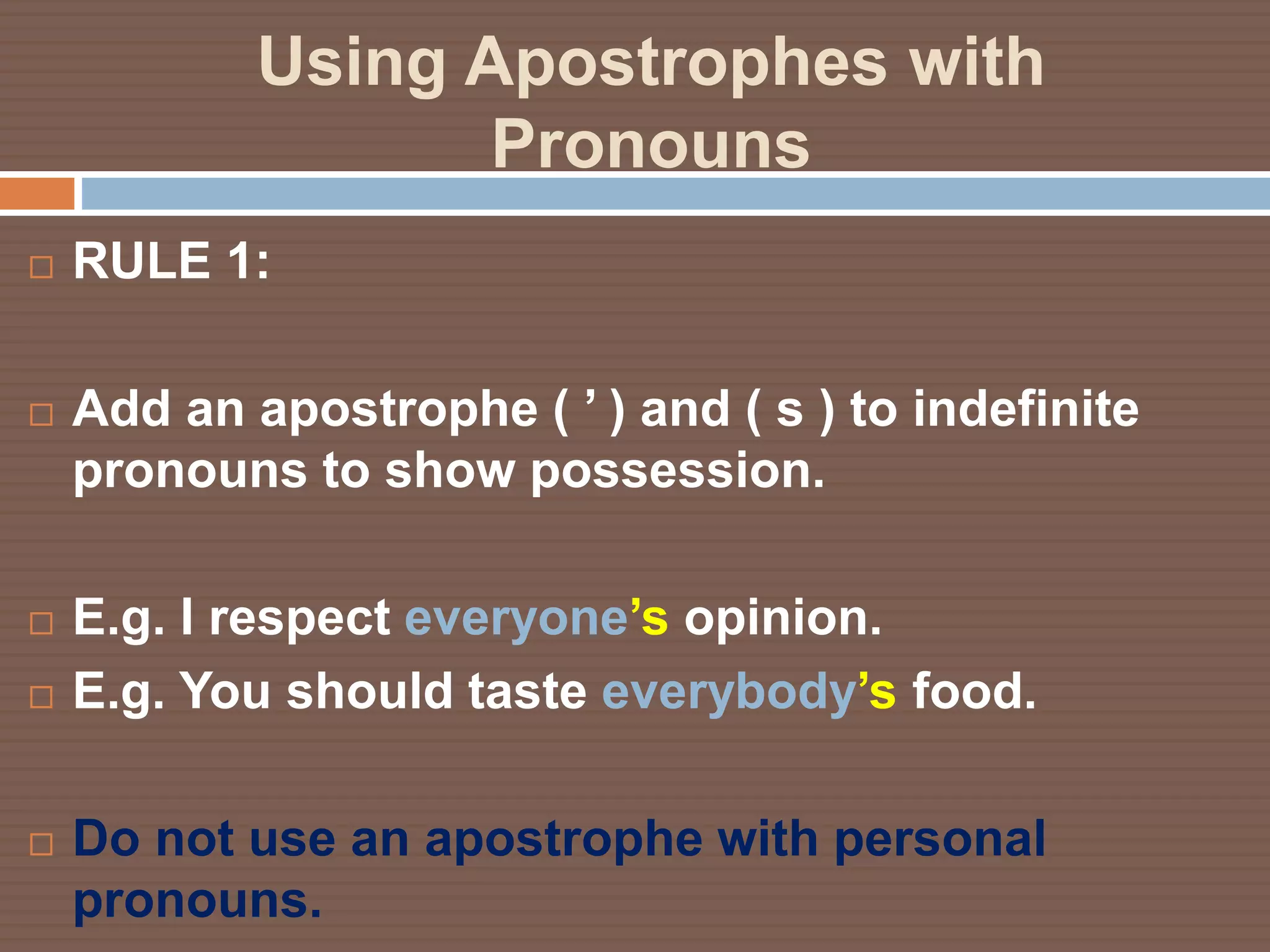 Apostrophes, brackets, and parentheses | PPTX