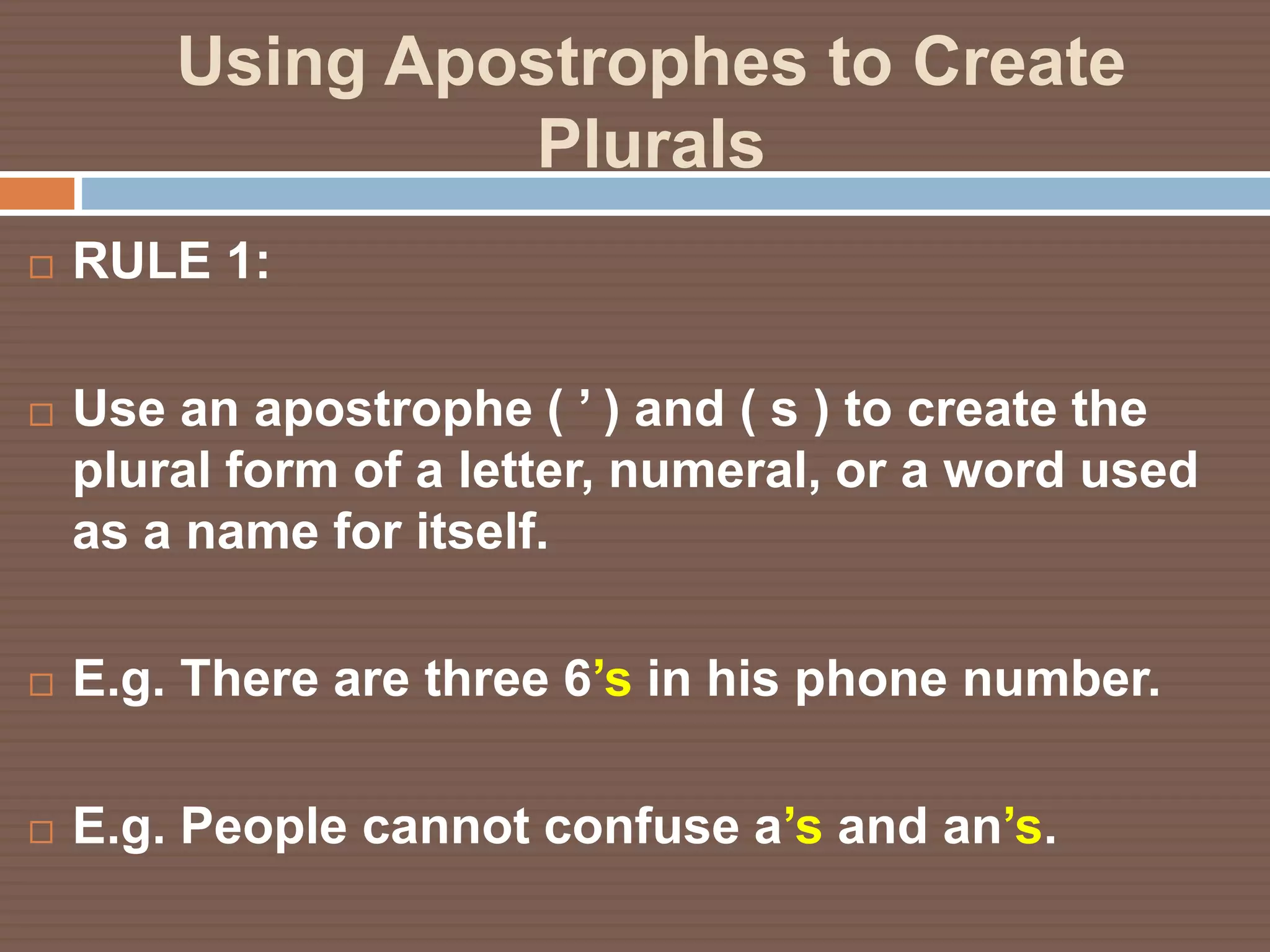 Apostrophes, brackets, and parentheses | PPTX