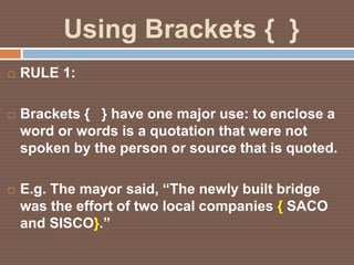 Apostrophes, brackets, and parentheses | PPTX