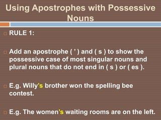 Apostrophes, brackets, and parentheses | PPTX