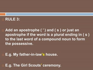 Apostrophes, brackets, and parentheses | PPTX