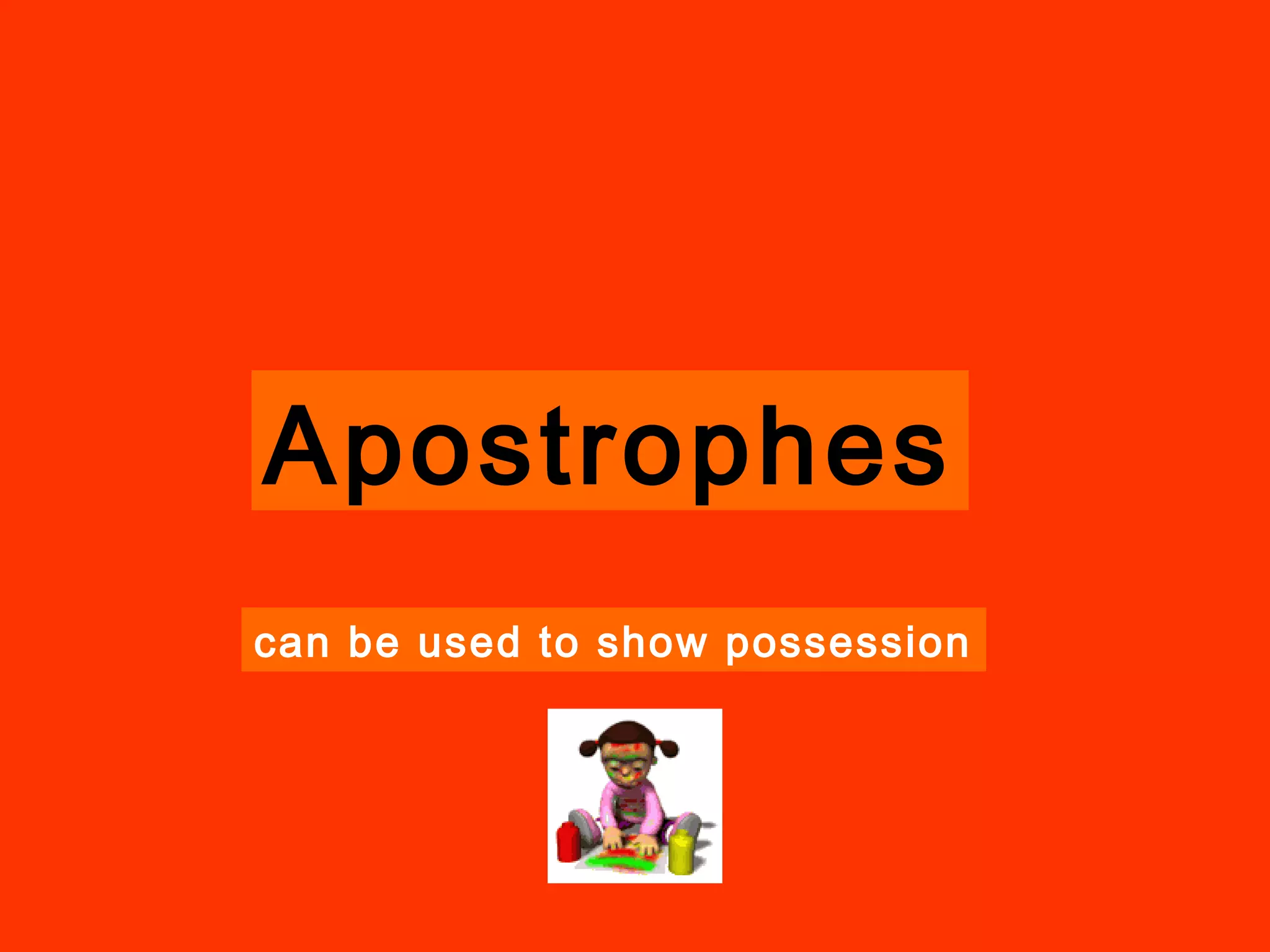 Apostrophes possession | PPT