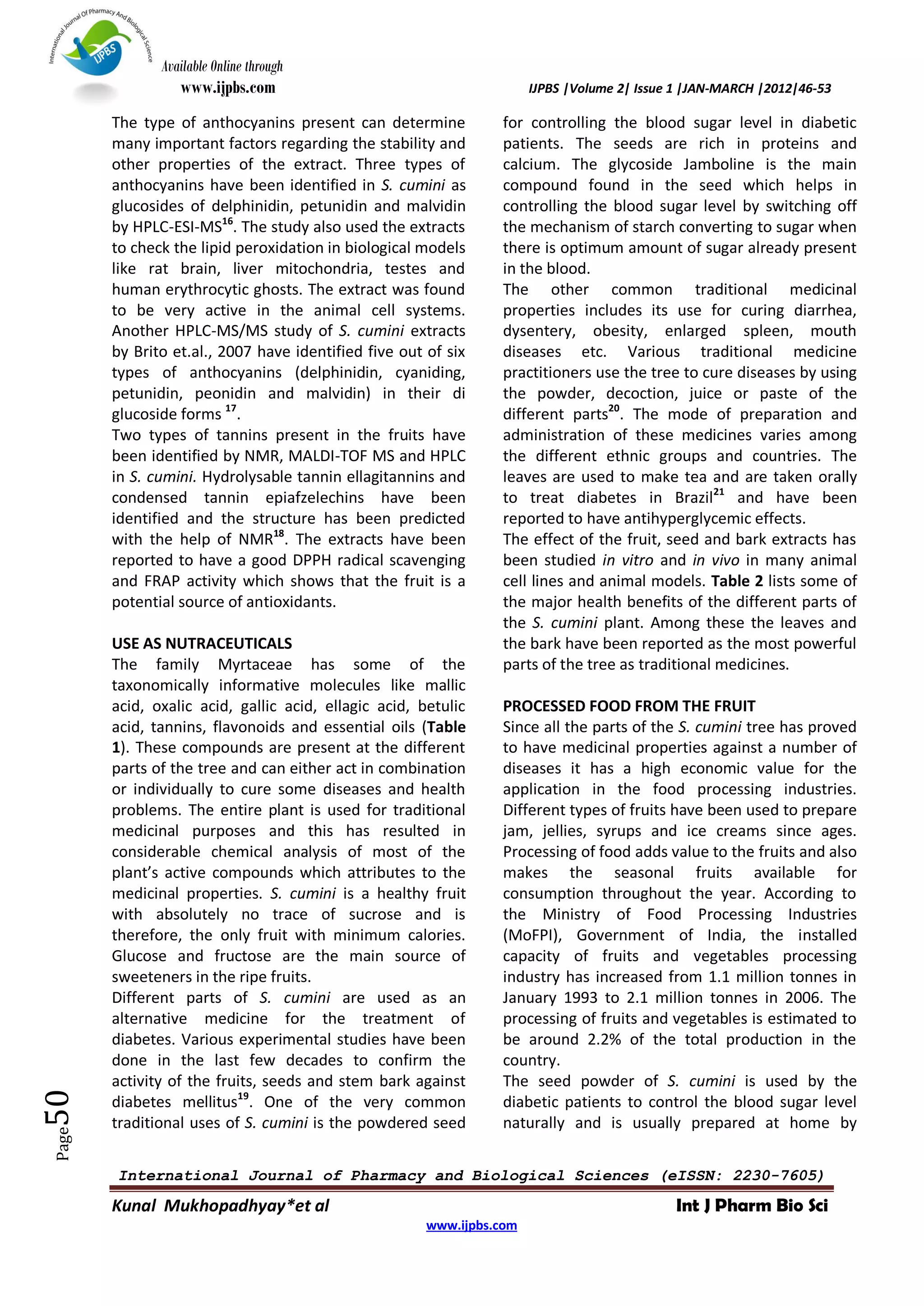 A potential source of nutraceuticals | PDF