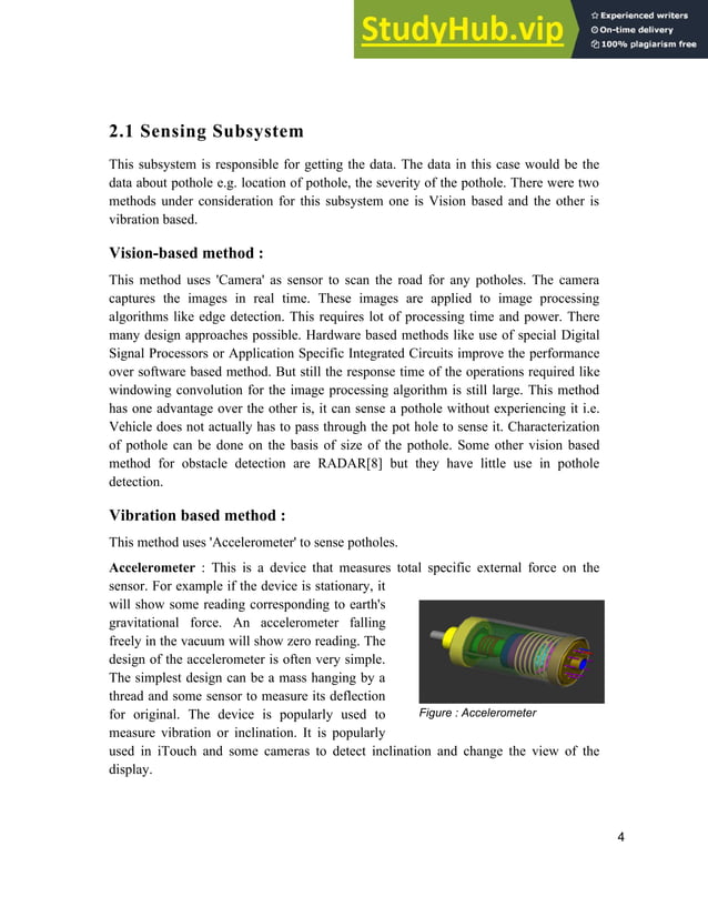 A Pothole Detection System M. Tech Project Report II Nd Stage | PDF ...