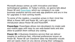 A powerful visualization and analysis tool with power apps update power ...