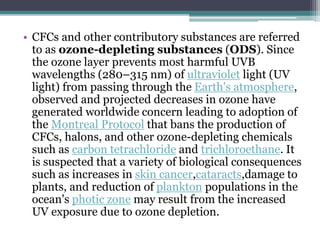 A power point presentation on ozone depletion | PPTX