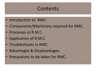 vilas nikam - concrete technilogy A power point presentation on rmc | PPT