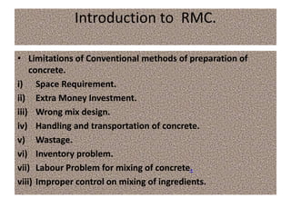 vilas nikam - concrete technilogy A power point presentation on rmc | PPT