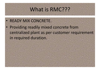 vilas nikam - concrete technilogy A power point presentation on rmc | PPT