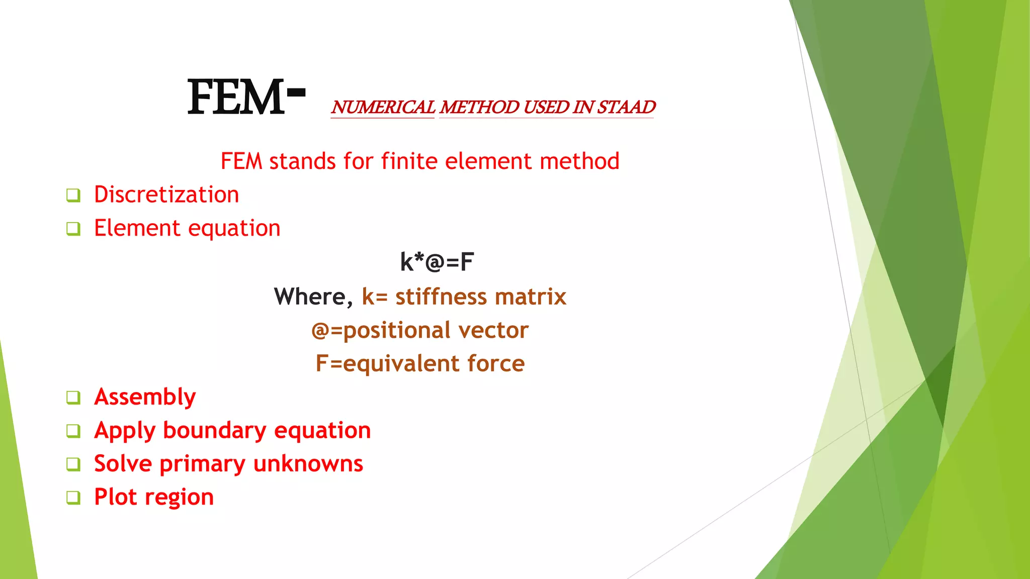 A powerpoint presentation on staad | PPTX