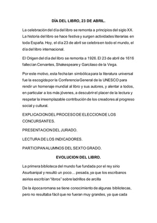 DIA DEL LIBRO | DOCX