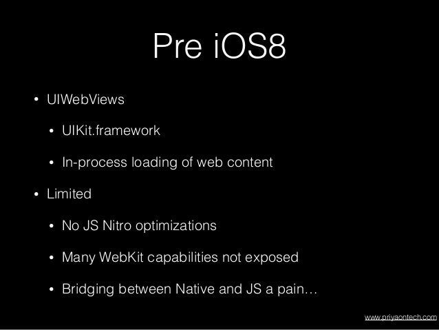 Native-Javascript Bridging Using WKWebViews in iOS8