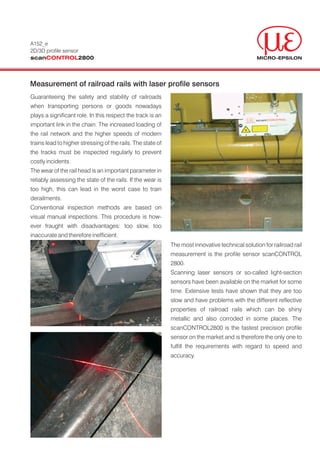 App152 en measurement-railroad-rails-laser-profile-sensors | PDF | Rail ...