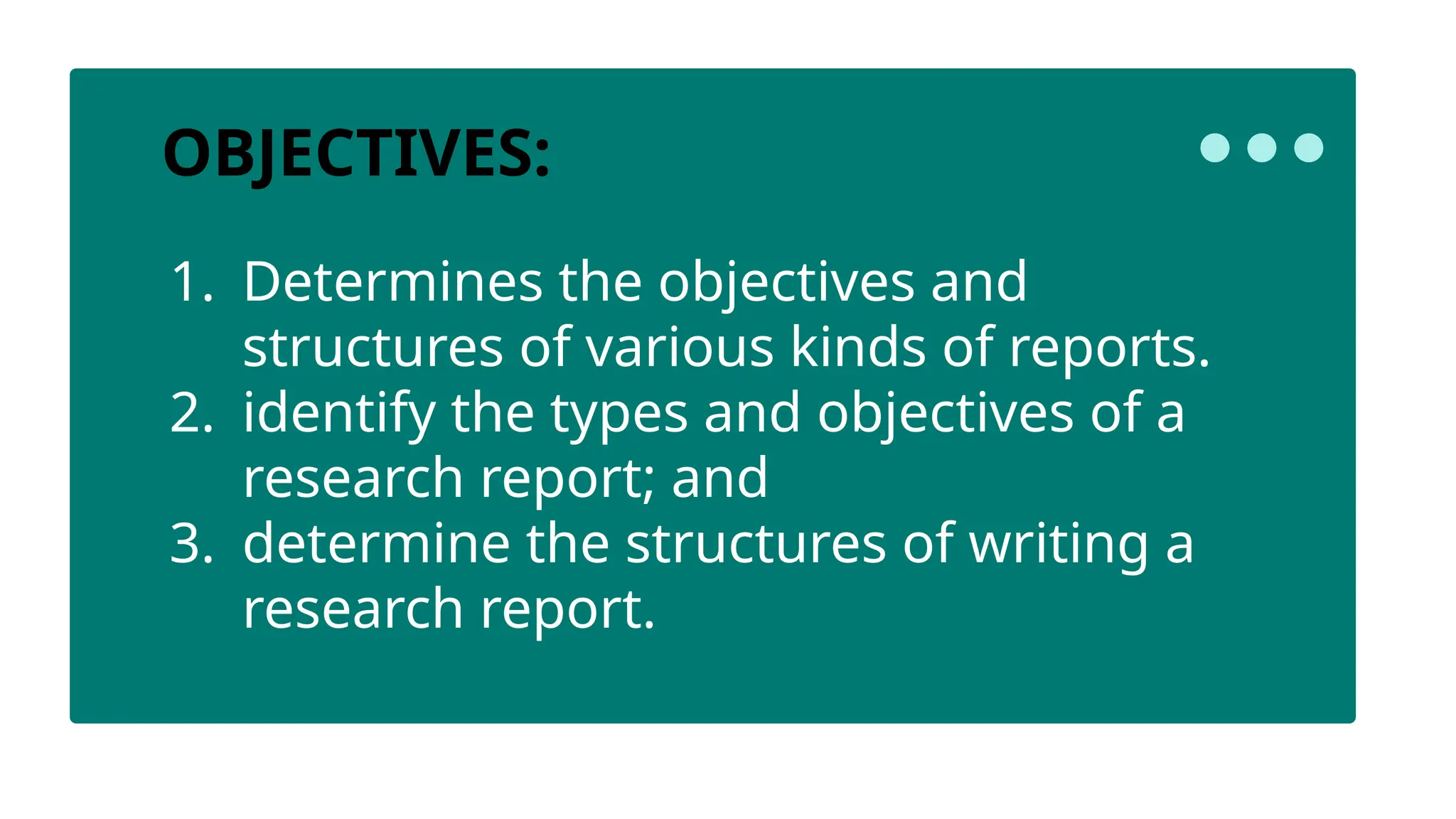 APP 1 Q2 - WEEK 3- Objectives and structures of various kinds of reports.pptx