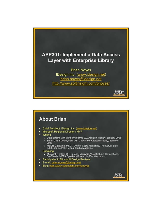 App301 Implement A Data Access Layer With Ent Lib Ppt