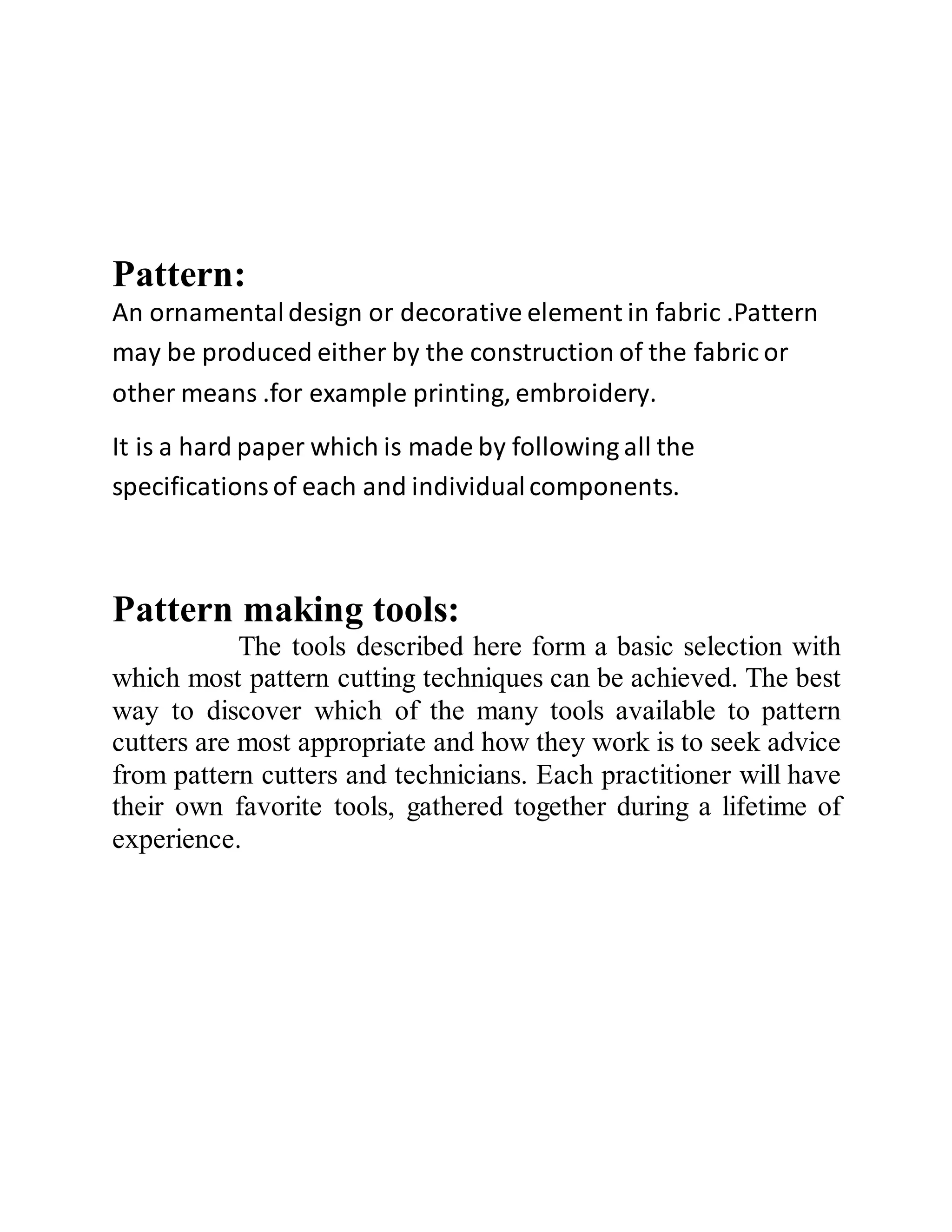 study on garments pattern , marker, spreading and cuttingApp 3204 | DOCX