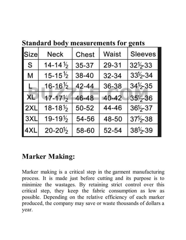 study on garments pattern , marker, spreading and cuttingApp 3204 | DOCX