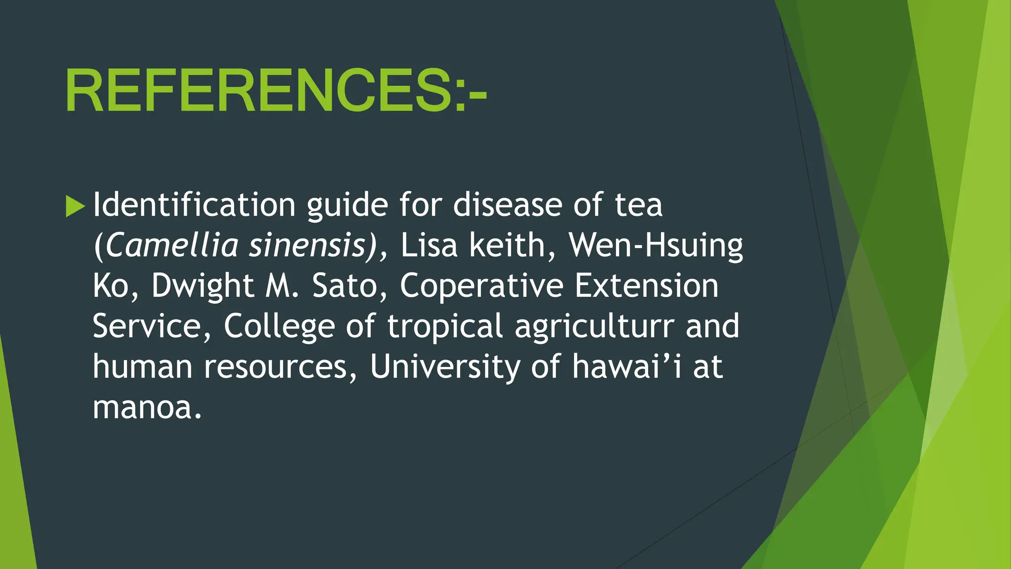 Identification of blister blight of tea | PPTX