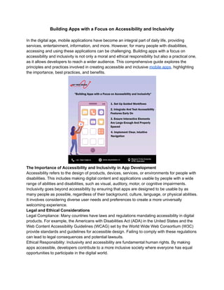 building apps with a focus on accessibility | PDF