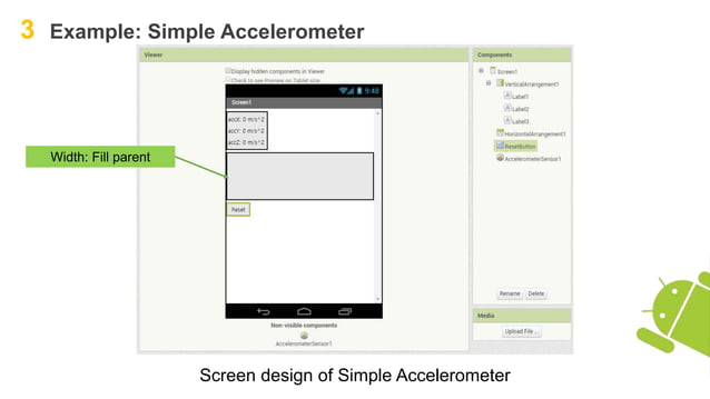 Android App Development with MIT App Inventor 2: Accelerometer | PPTX