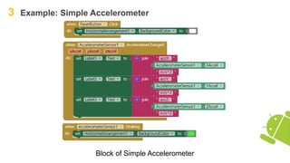 Android App Development with MIT App Inventor 2: Accelerometer | PPTX