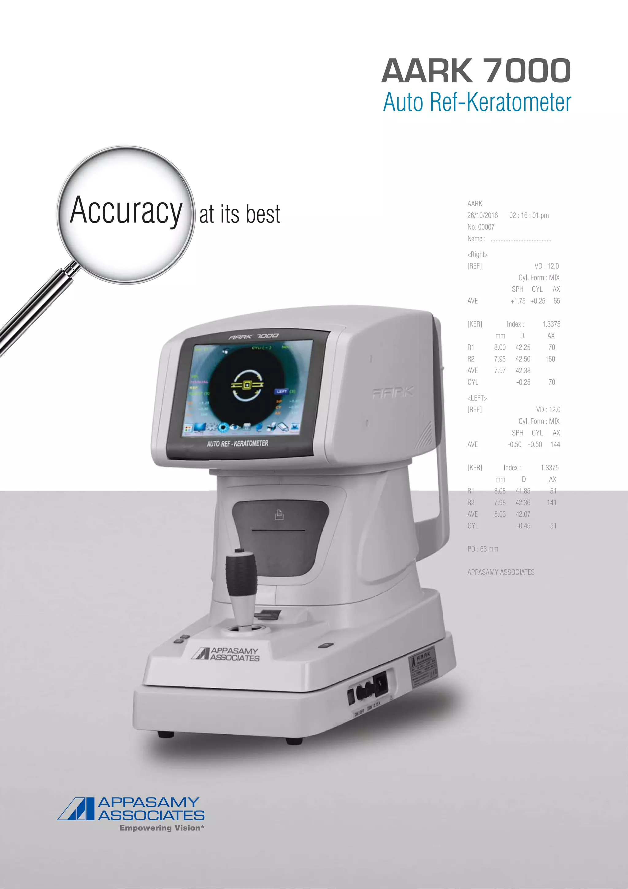 Appa Auto Refractor Keratometer | PDF