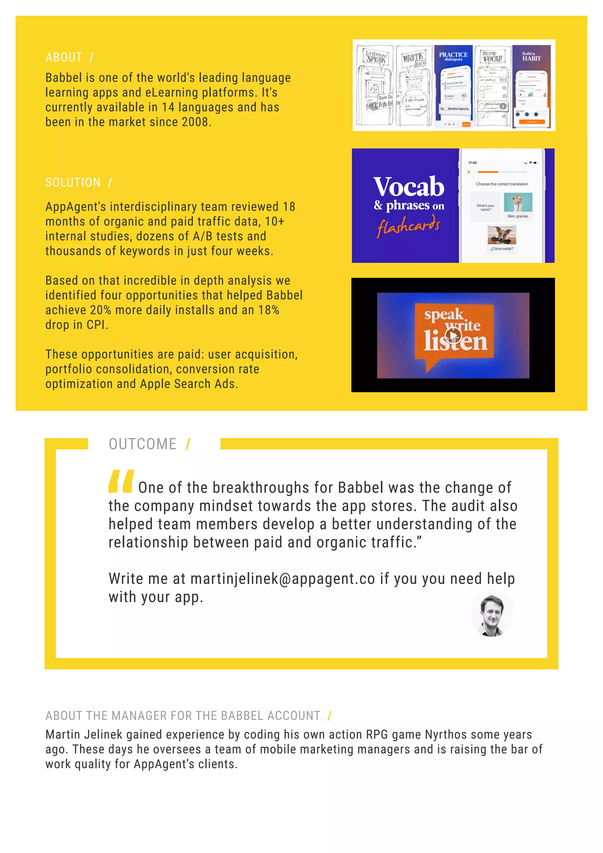 Mobile App Growth Case Study: Babbel | PDF