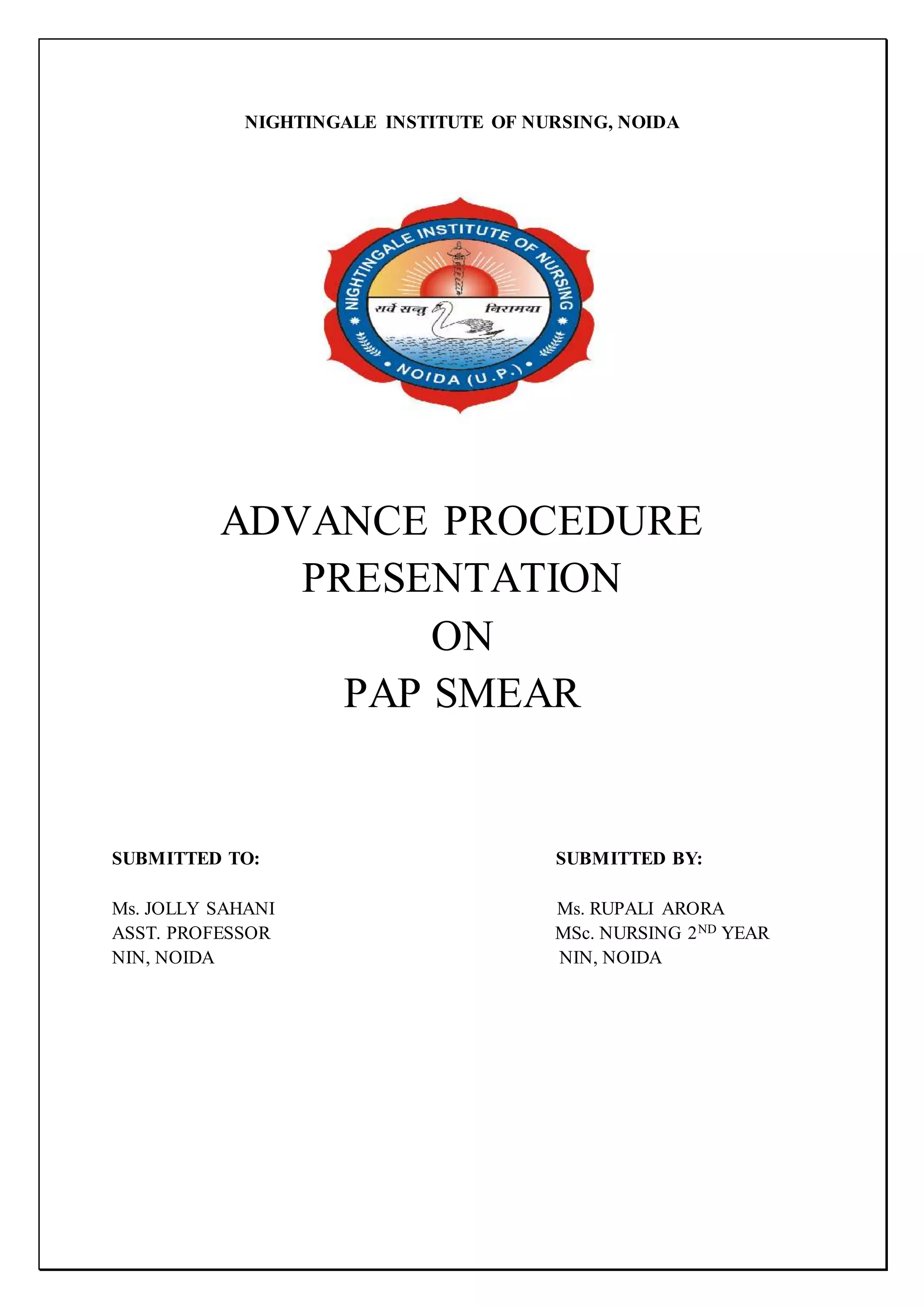 AP PAP SMEAR.docx | Reproductive Health | Diseases and Conditions