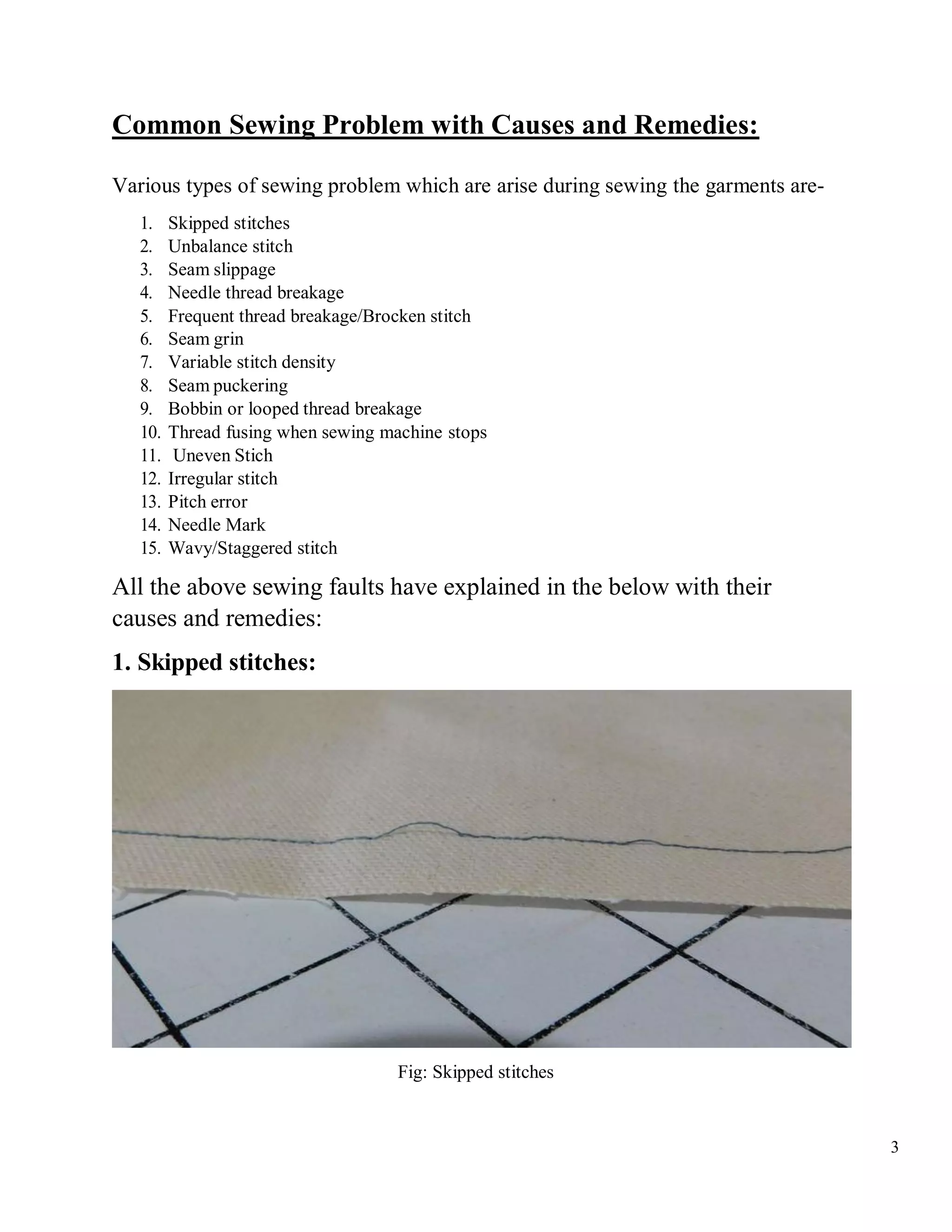 Sewing Defects. | PDF