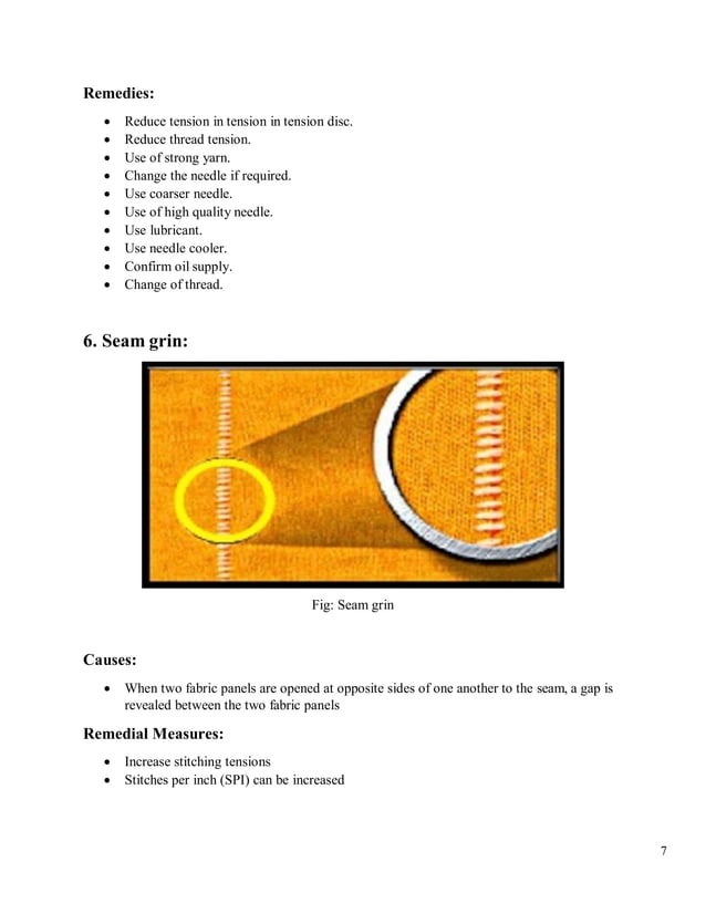 Sewing Defects. | PDF | Needlework | Arts and Crafts