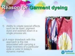 Apparel 3 : Garments Dyeing Process | PPT