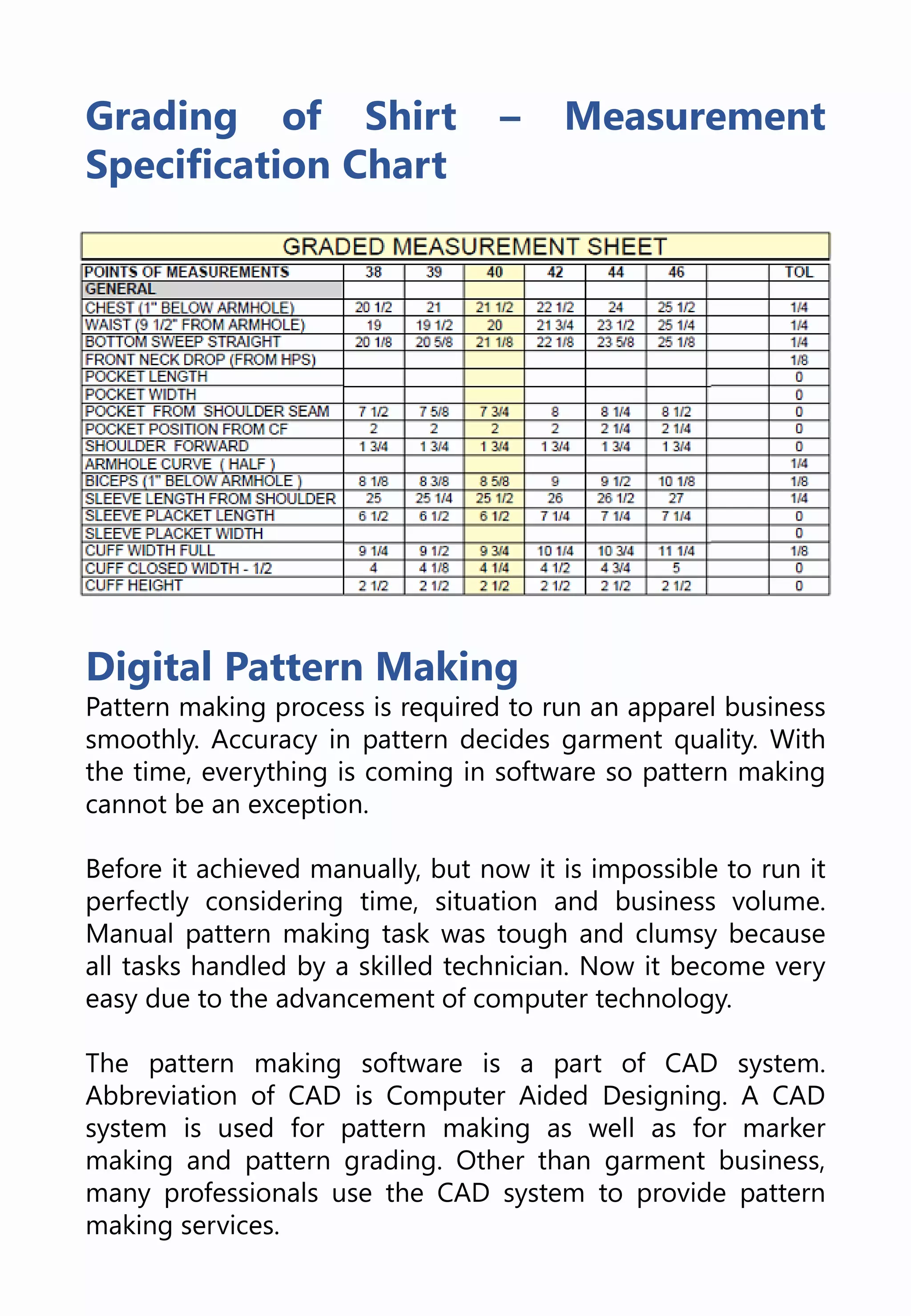 Apparel CAD and Grading Learning Diary | PDF