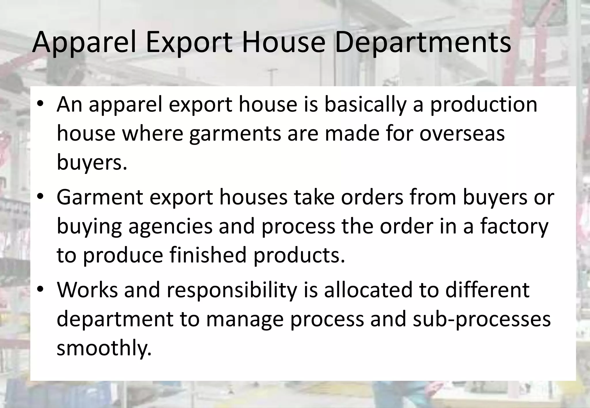Apparel export in india | PPTX