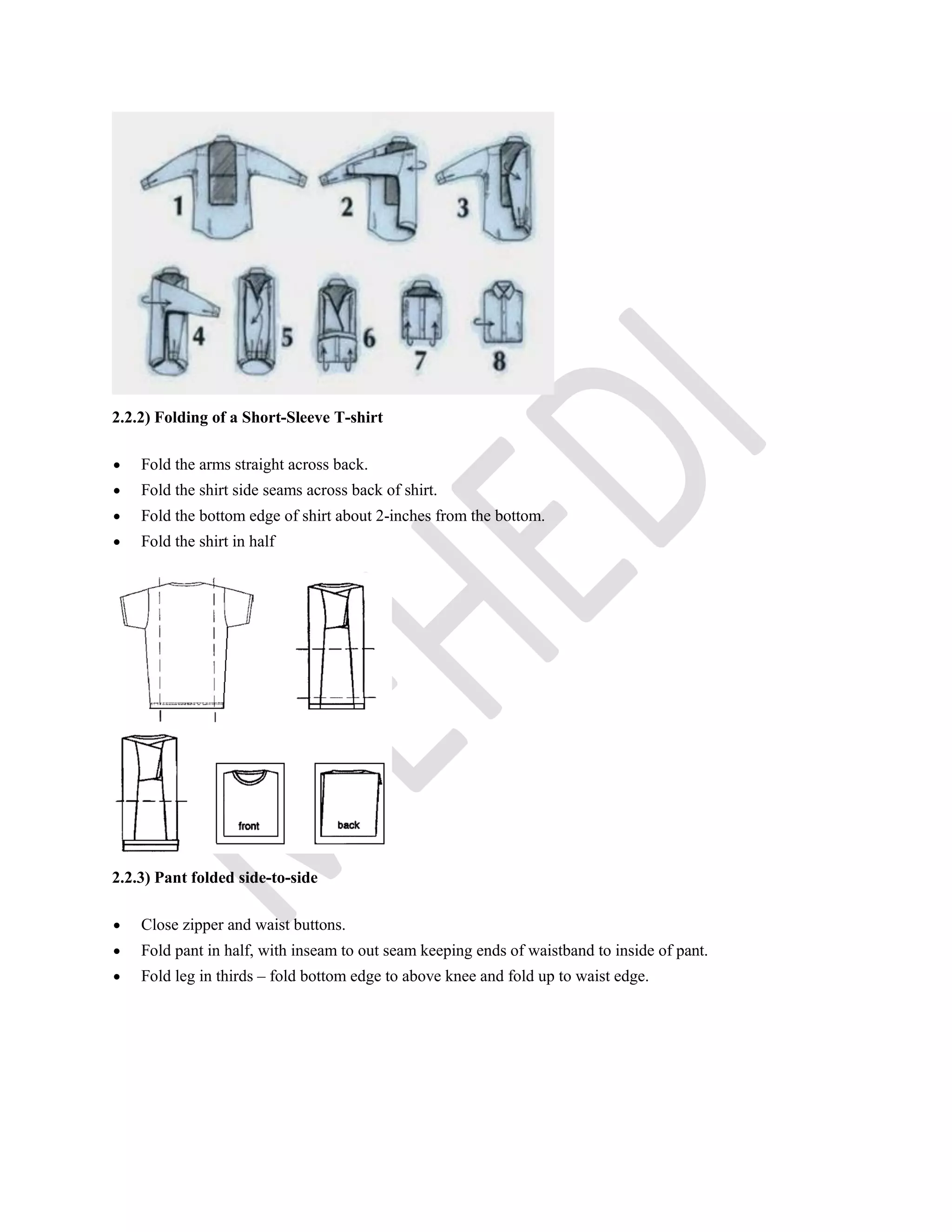Apparel finishing process (folding and packaging) | PDF
