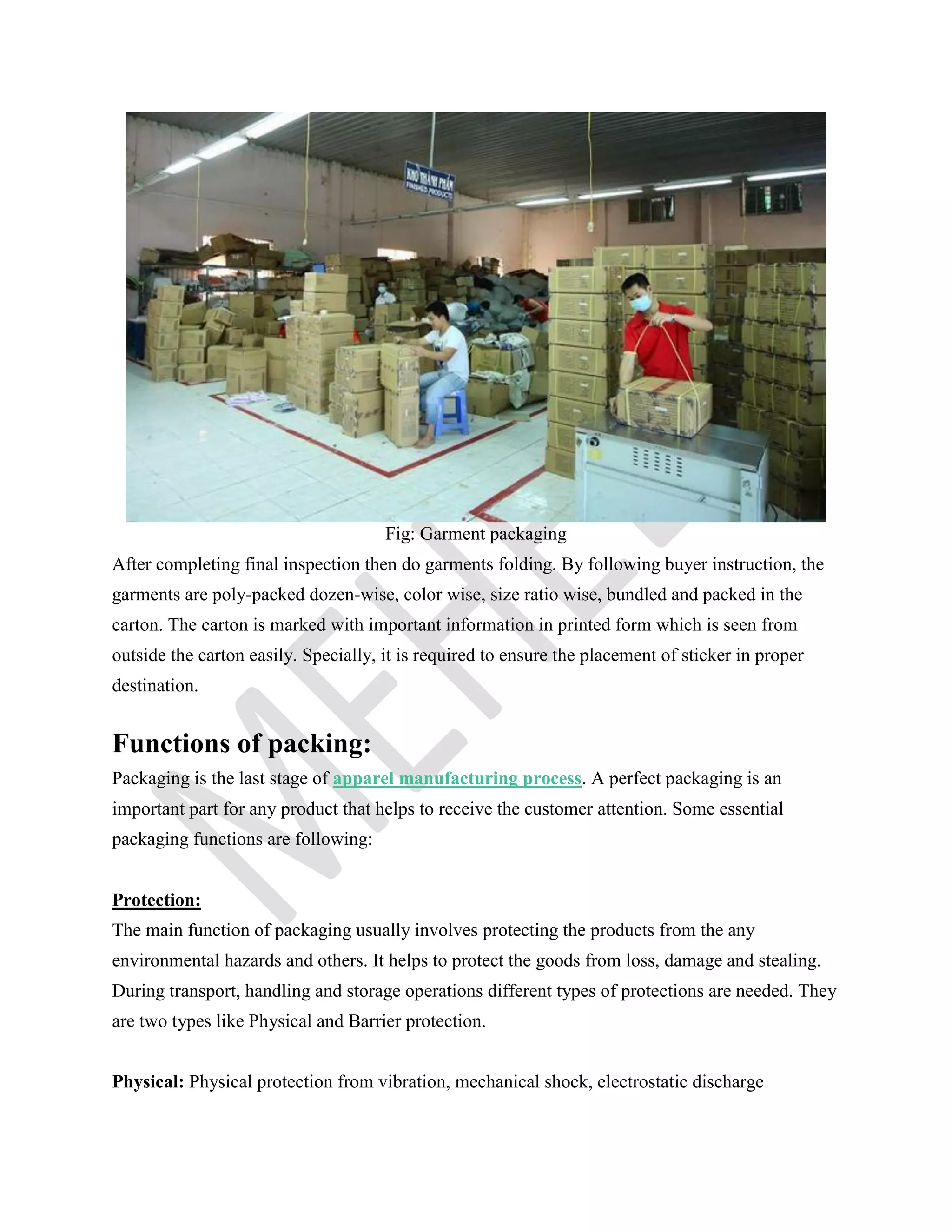 Apparel finishing process (folding and packaging) | PDF