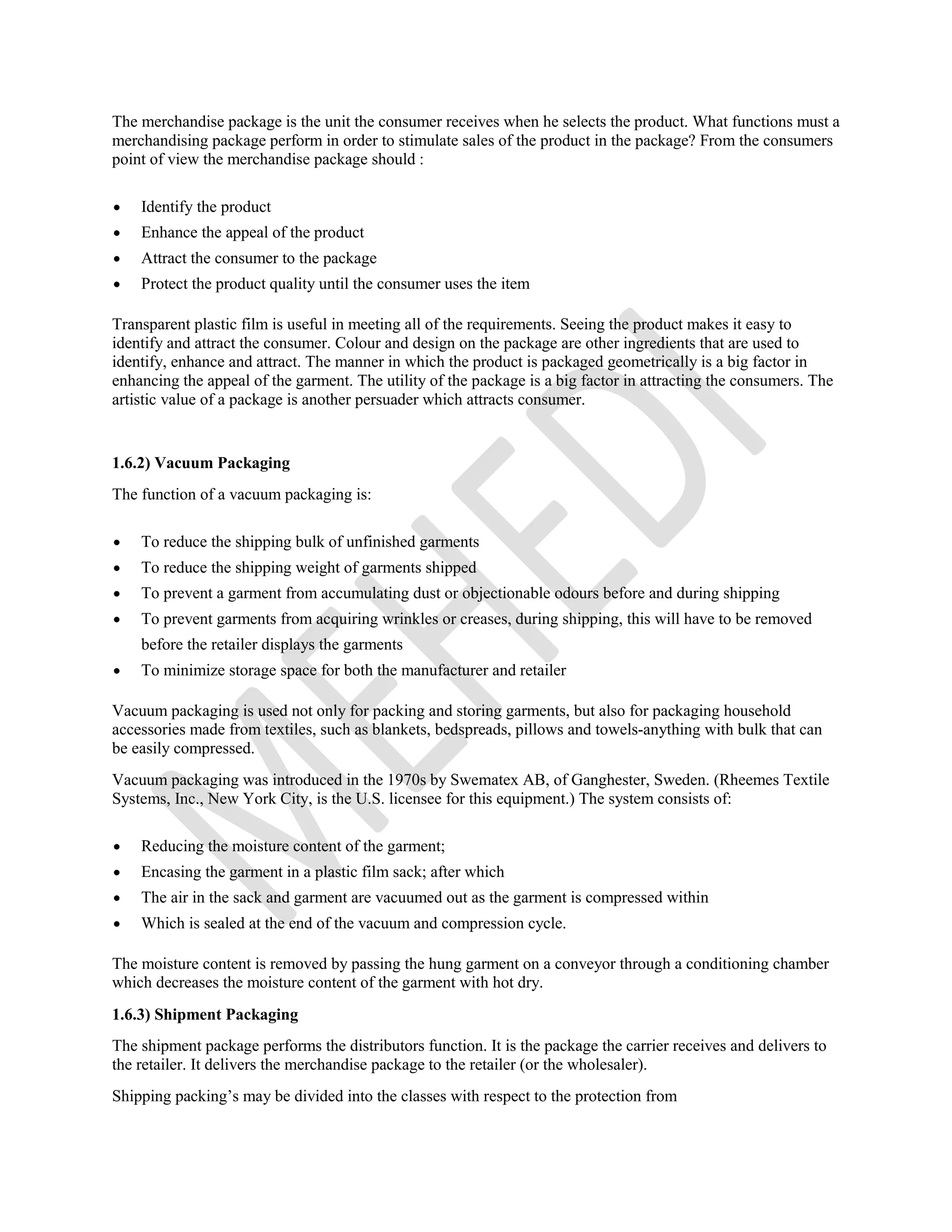 Apparel finishing process (folding and packaging) | PDF