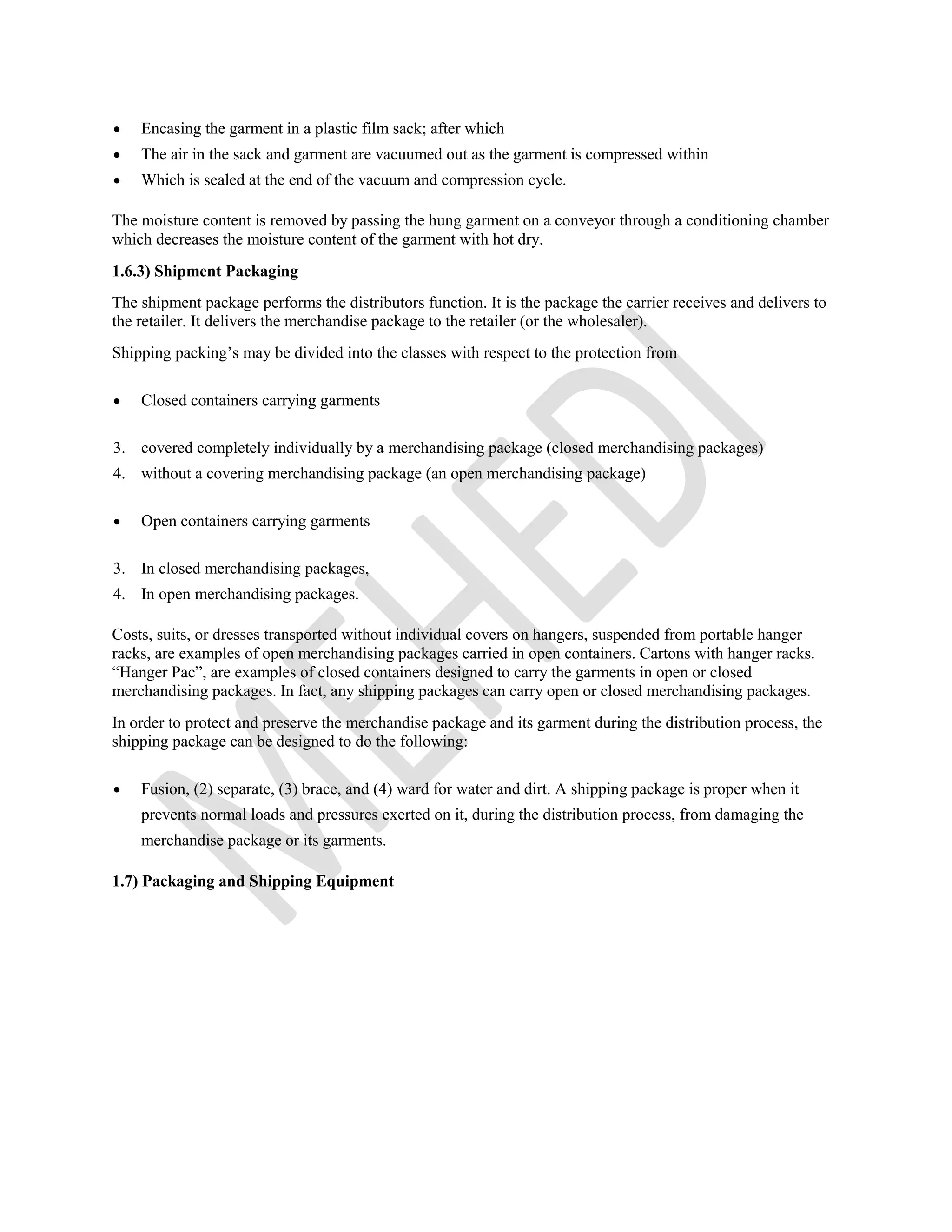 Apparel finishing process (folding and packaging) | PDF