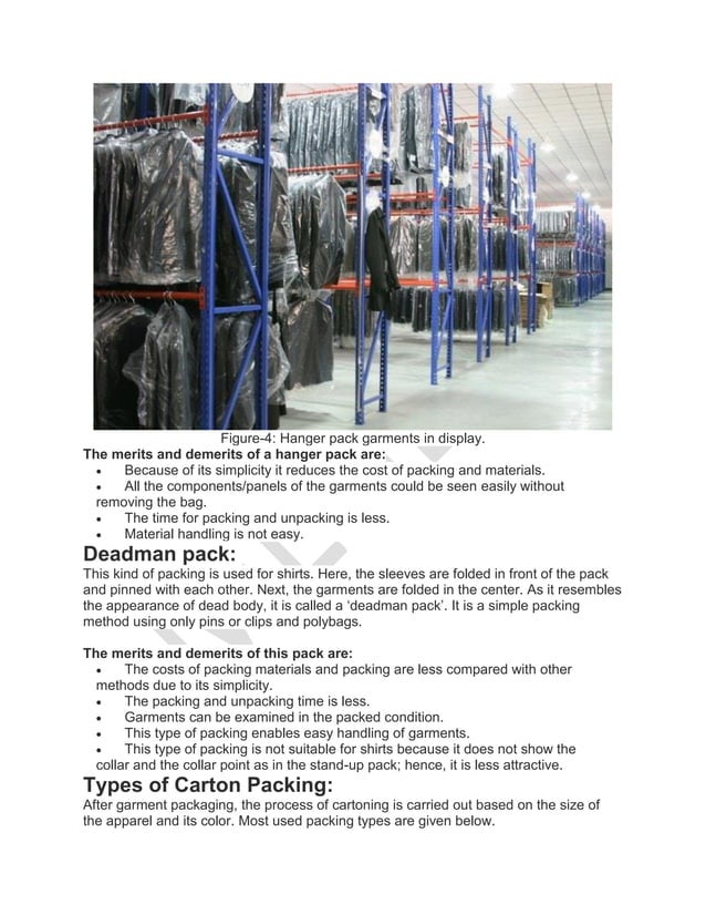 Apparel finishing process (folding and packaging) | PDF