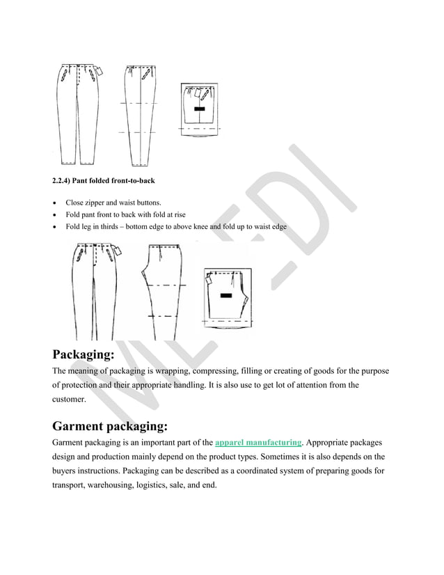 Apparel finishing process (folding and packaging) | PDF