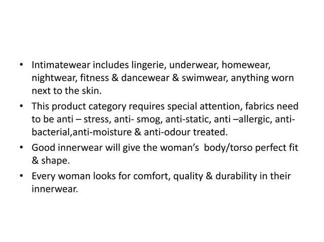 Apparel innerwear category india | PPTX | Women\'s Intimates and ...