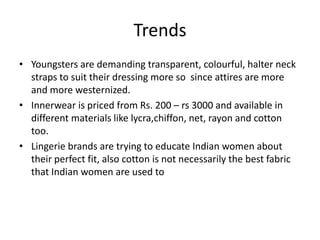 Apparel innerwear category india | PPTX | Women\'s Intimates and ...
