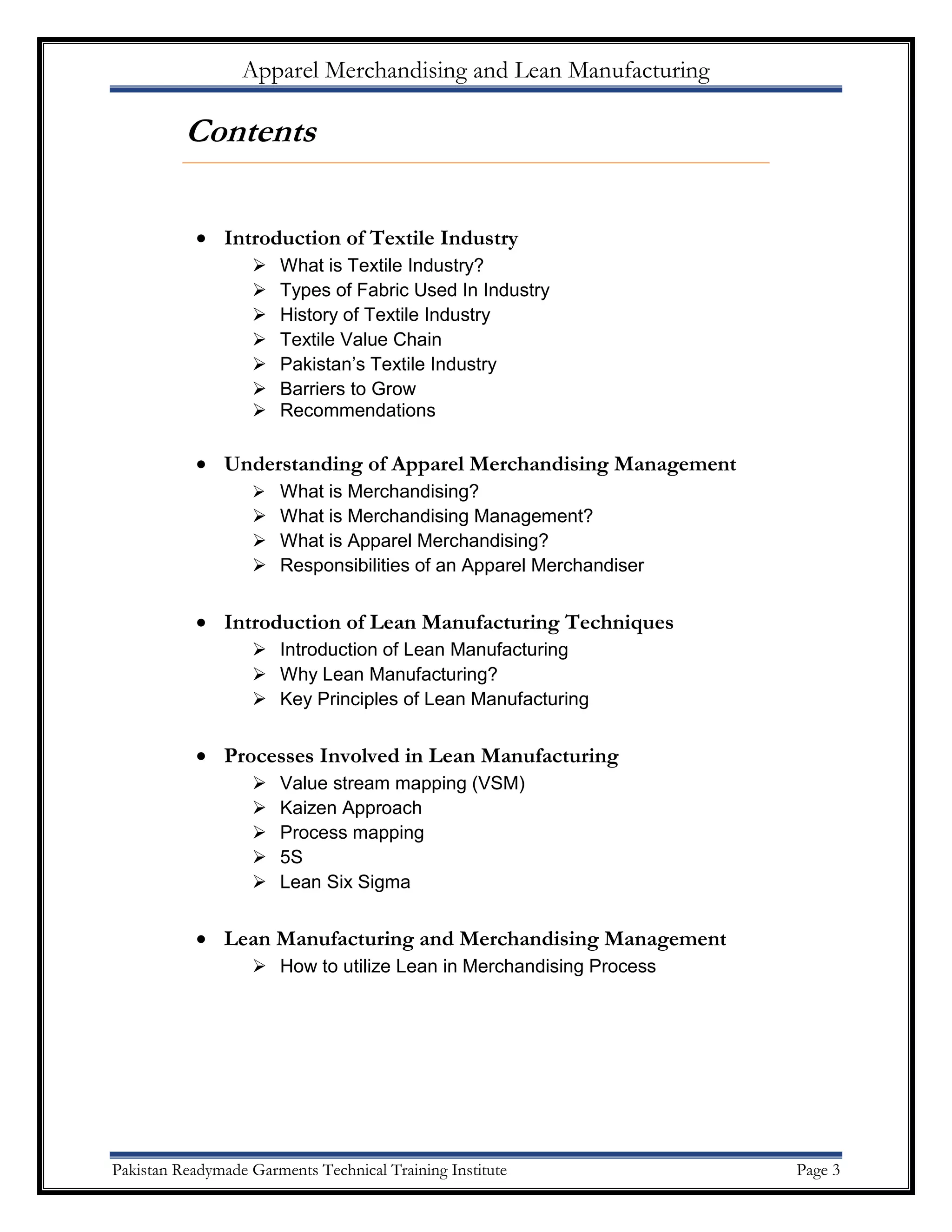 Lean Process & Merchandising Management | PDF