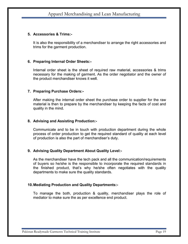 Lean Process & Merchandising Management | PDF