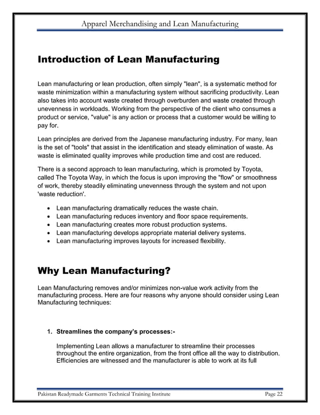 Lean Process & Merchandising Management | PDF
