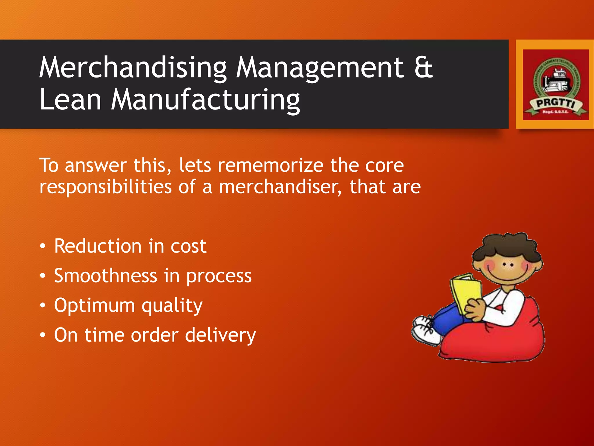 Apparel Merchandising and Lean Manufacturing | PPTX